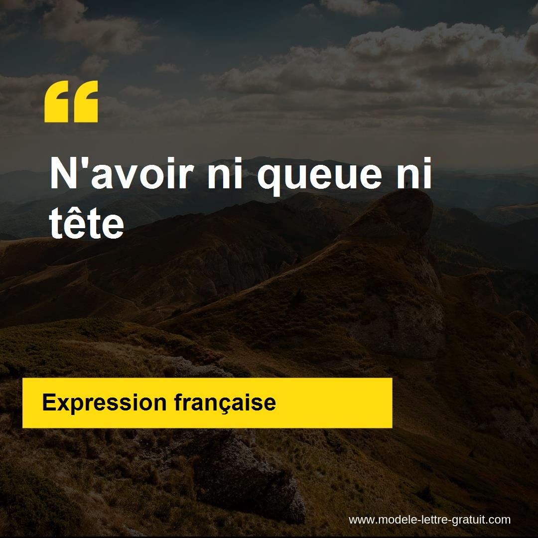 L'expression « N'avoir ni queue ni tête », signification et origine